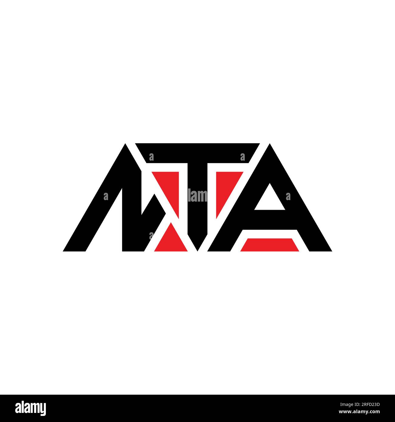 NTA triangle letter logo design with triangle shape. NTA triangle logo ...