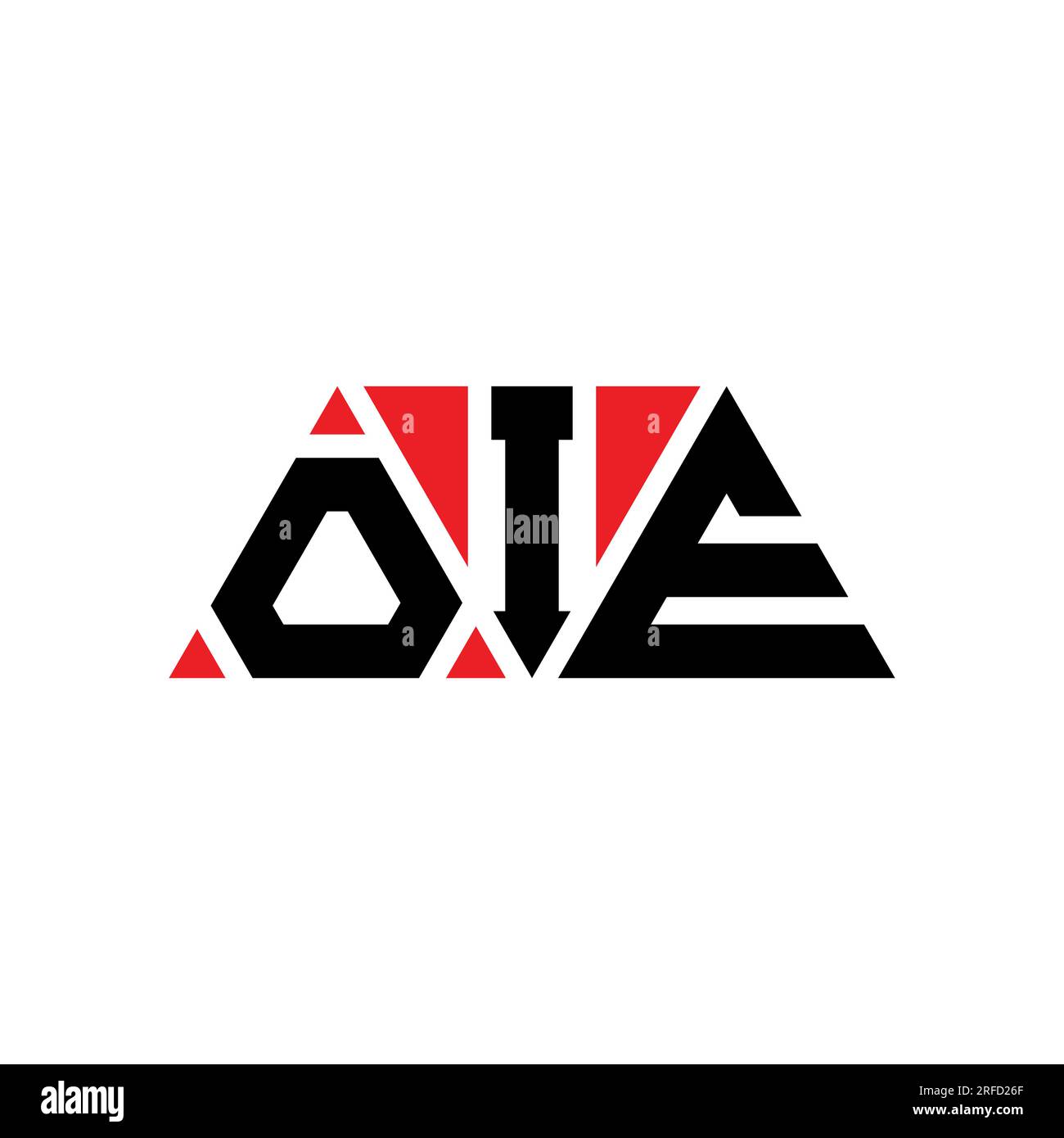 OIE triangle letter logo design with triangle shape. OIE triangle logo ...