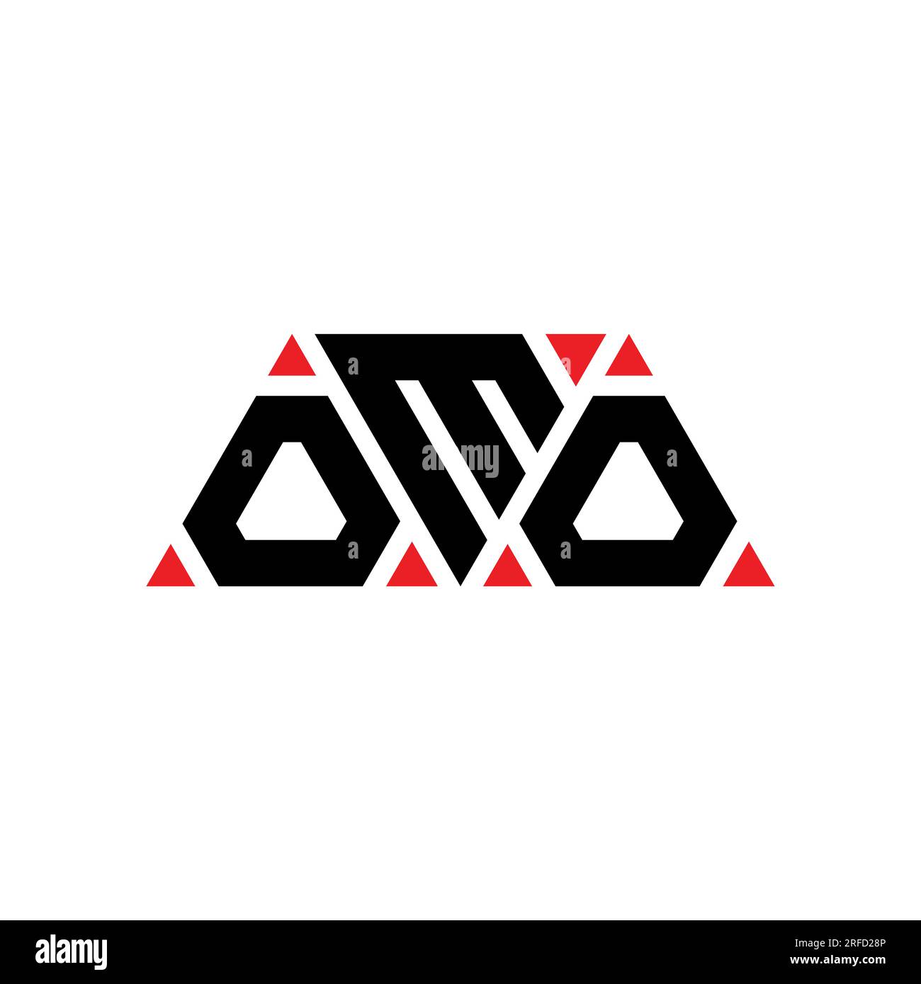 OMO triangle letter logo design with triangle shape. OMO triangle logo ...