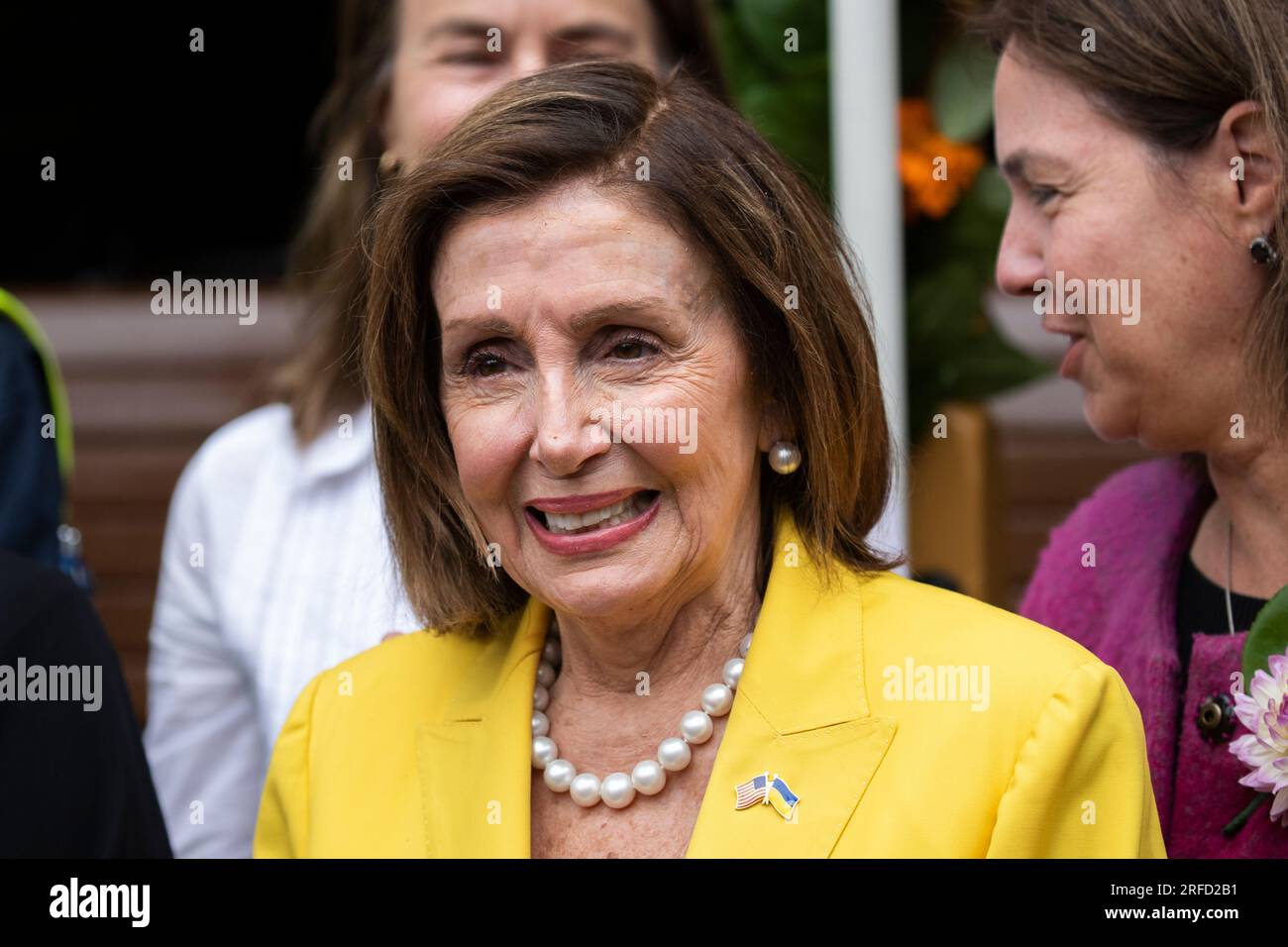 U.S. Rep. Nancy Pelosi, D-Calif., attends the 150th anniversary celebration of the cable car in ...