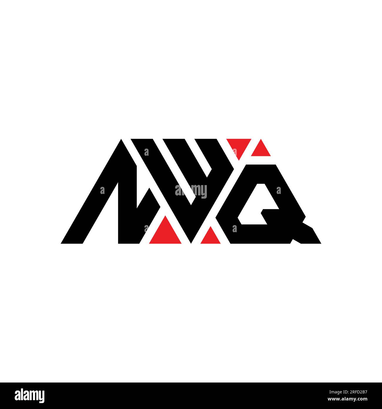 NWQ triangle letter logo design with triangle shape. NWQ triangle logo ...