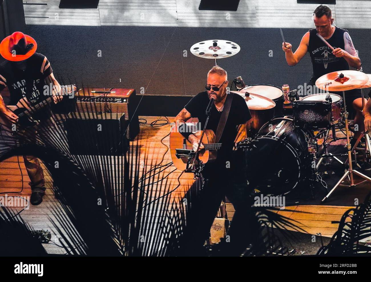Band playing at a Florida beach resort Stock Photo - Alamy