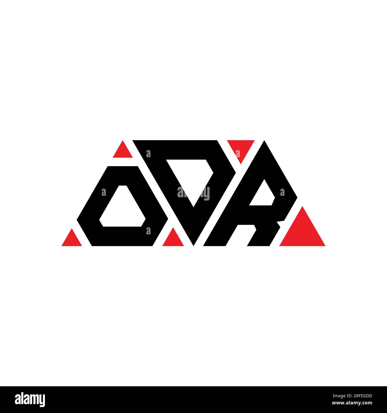 ODR triangle letter logo design with triangle shape. ODR triangle logo ...