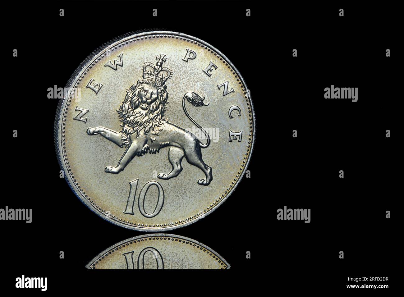 10 pence coin that is current legal tender in the UK. The reverse shows ...