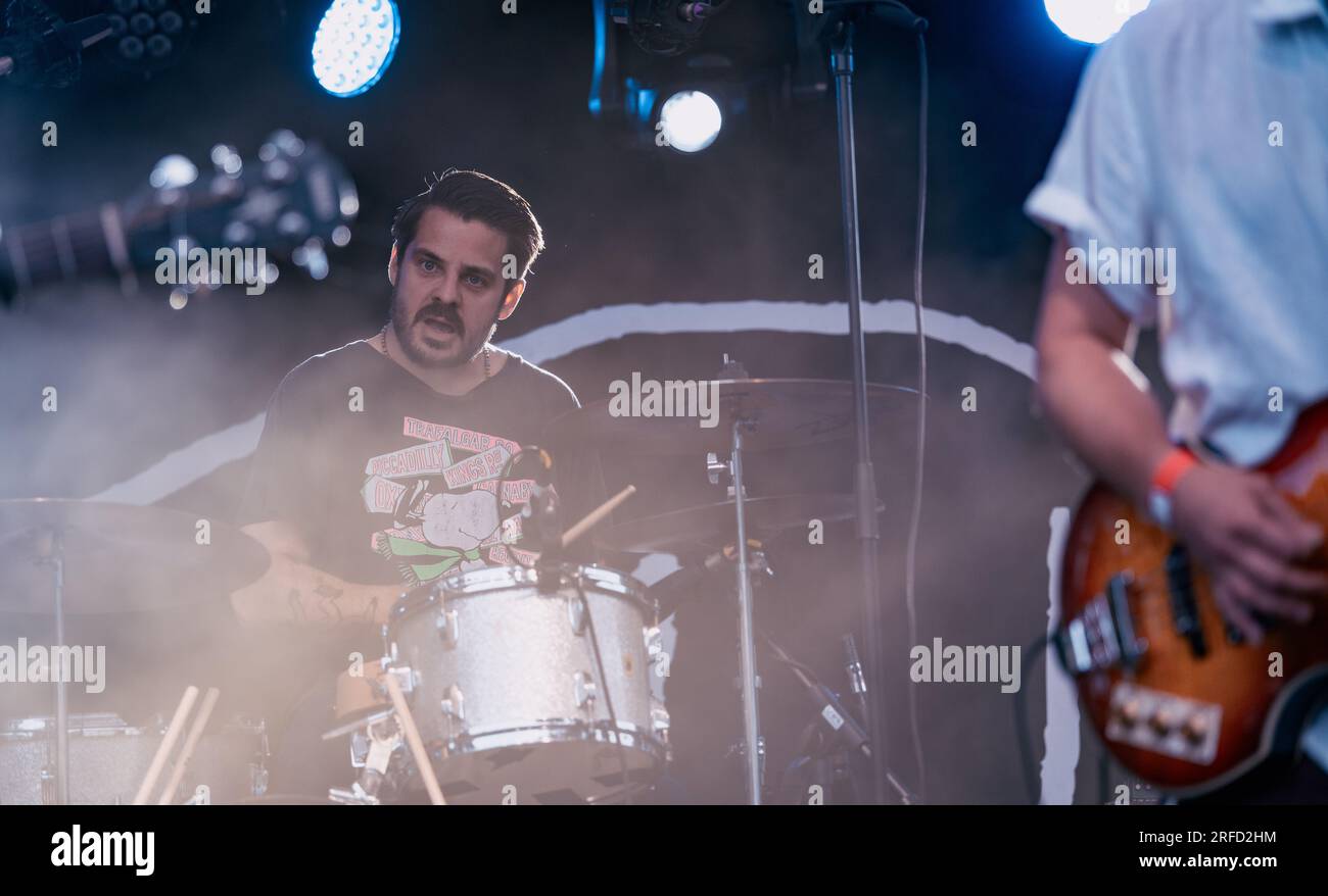Stockholm, Sweden, 08 02 2023. Concert by indie rock band Bob Hund ...