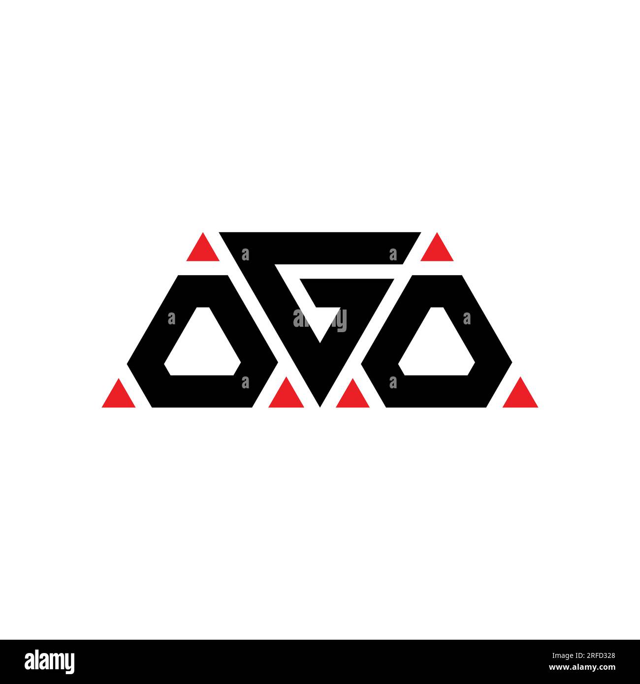 OGO triangle letter logo design with triangle shape. OGO triangle logo ...