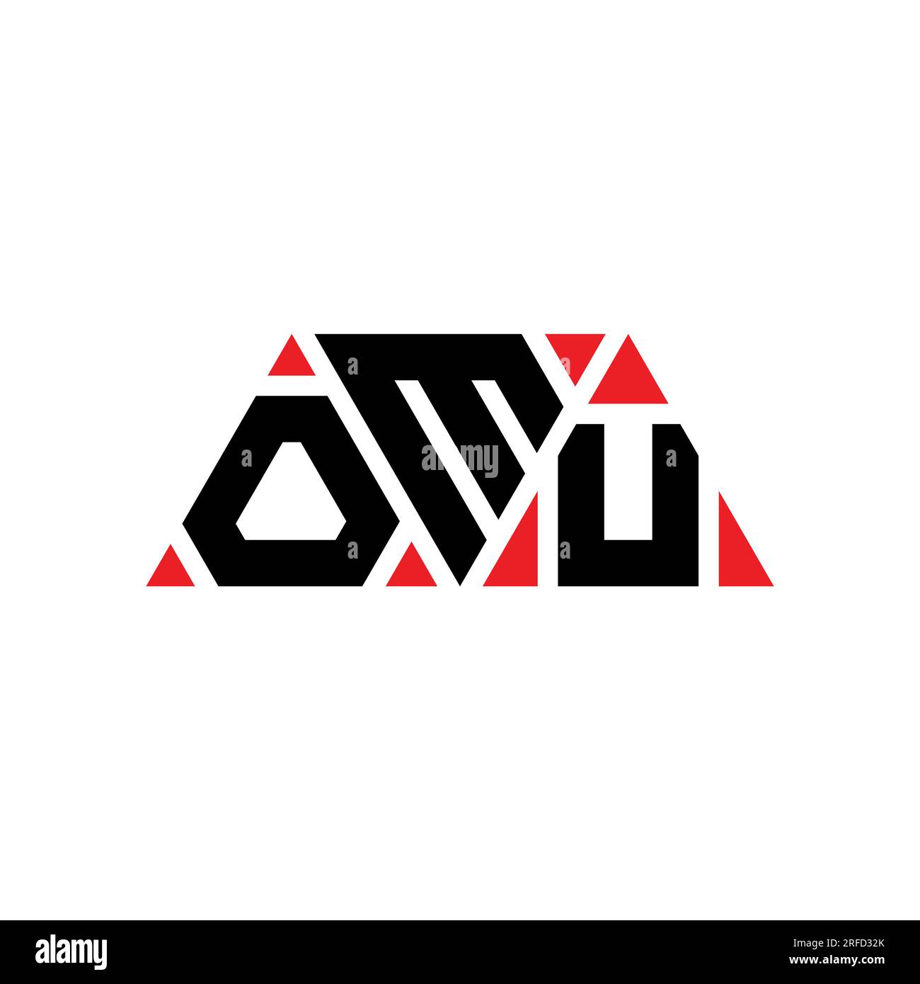 OMU triangle letter logo design with triangle shape. OMU triangle logo ...