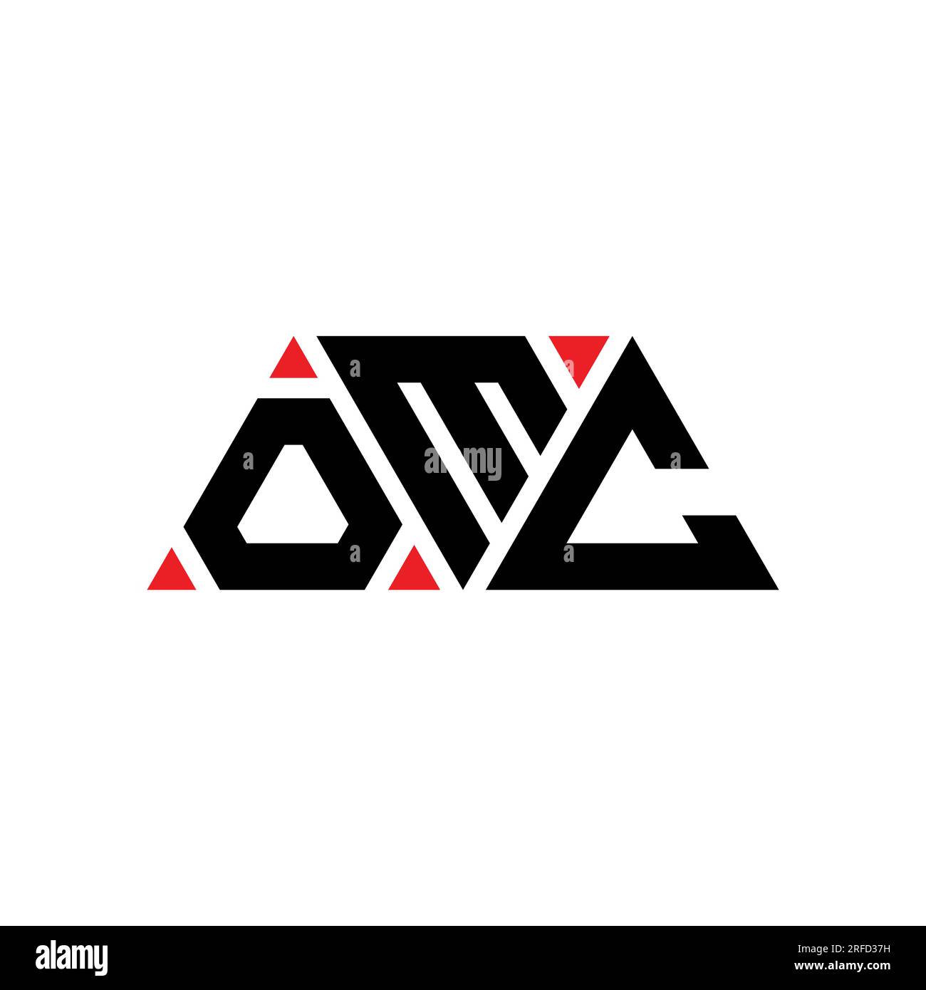 OMC triangle letter logo design with triangle shape. OMC triangle logo ...