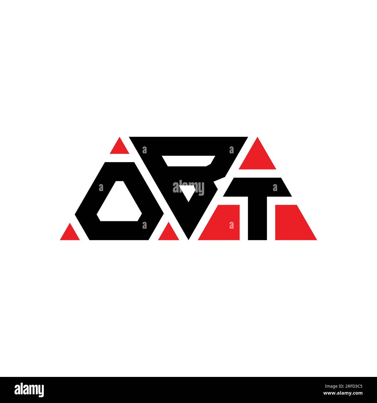 OBT triangle letter logo design with triangle shape. OBT triangle logo ...