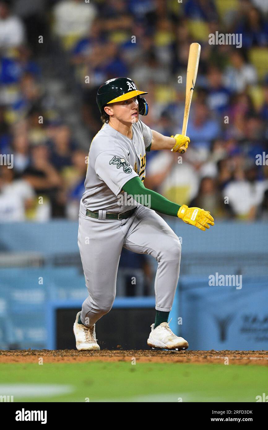 LOS ANGELES, CA - AUGUST 01: Oakland Athletics second baseman Zack ...