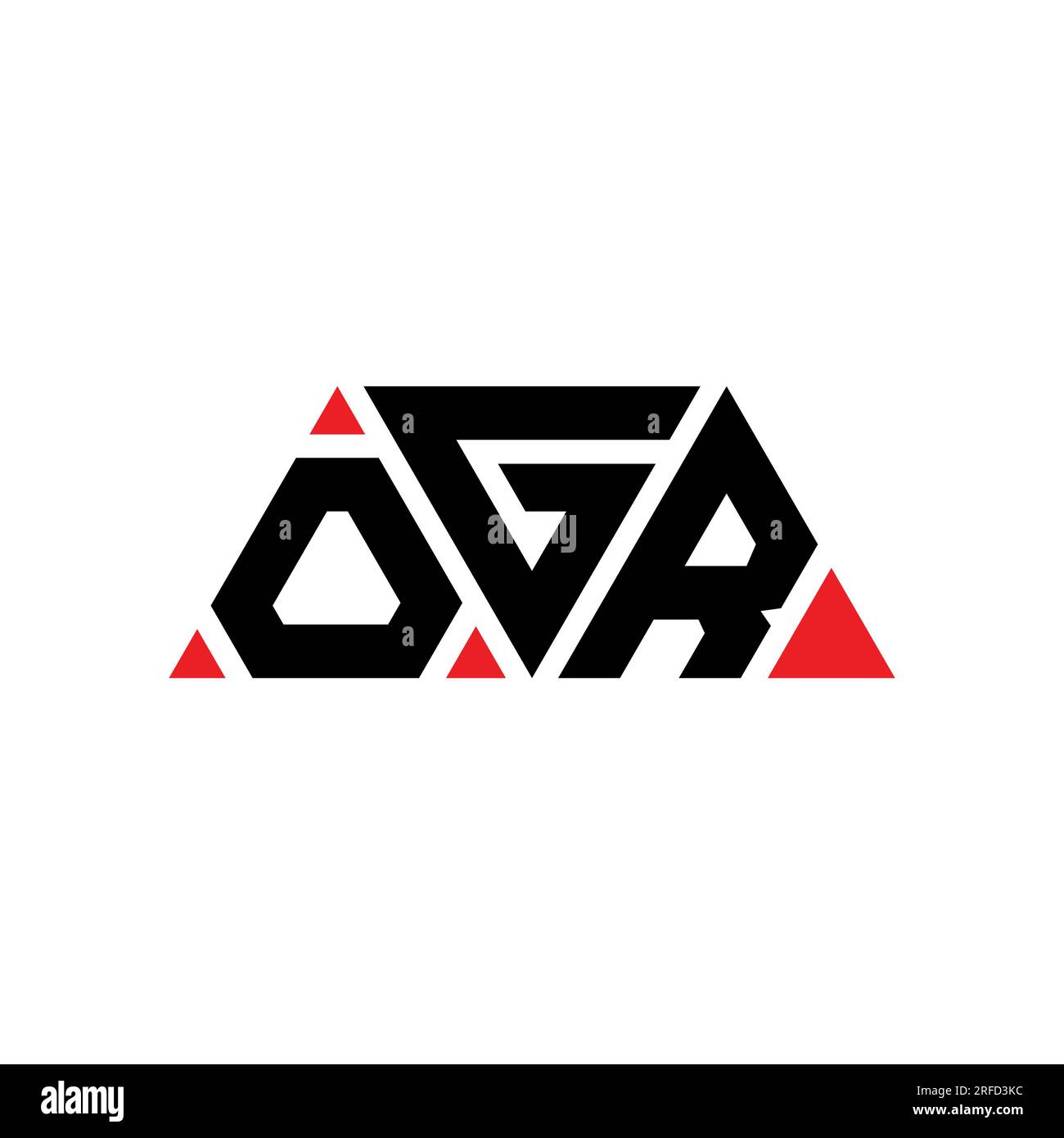 OGR triangle letter logo design with triangle shape. OGR triangle logo ...