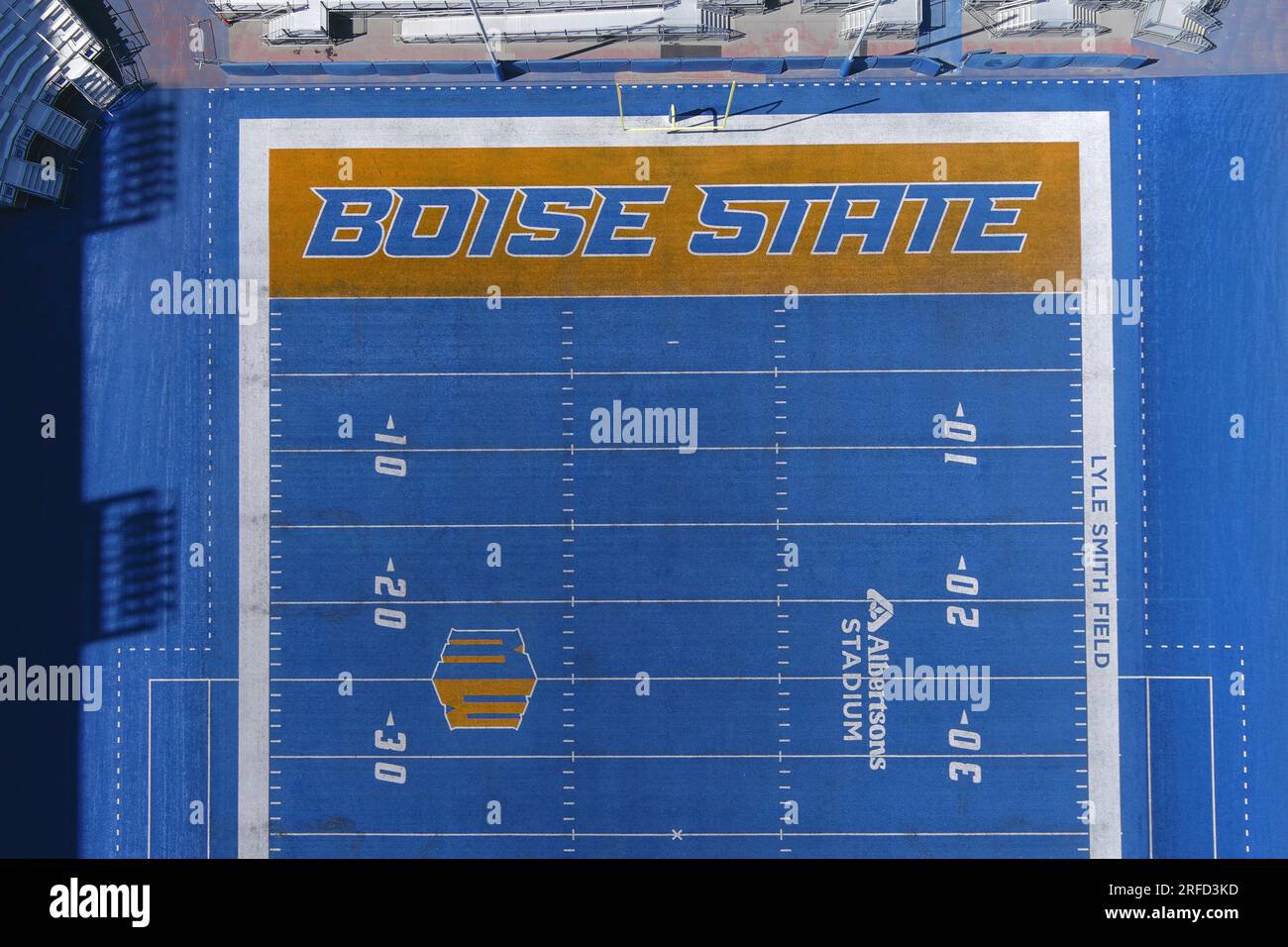 A general overall aerial view of Albertsons Stadium and Boise State ...