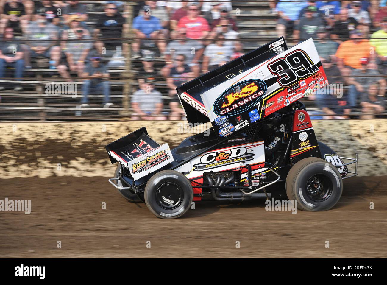 KOKOMO, IN - AUGUST 01: Justin Sanders (39M) Macri Motorsports makes a ...