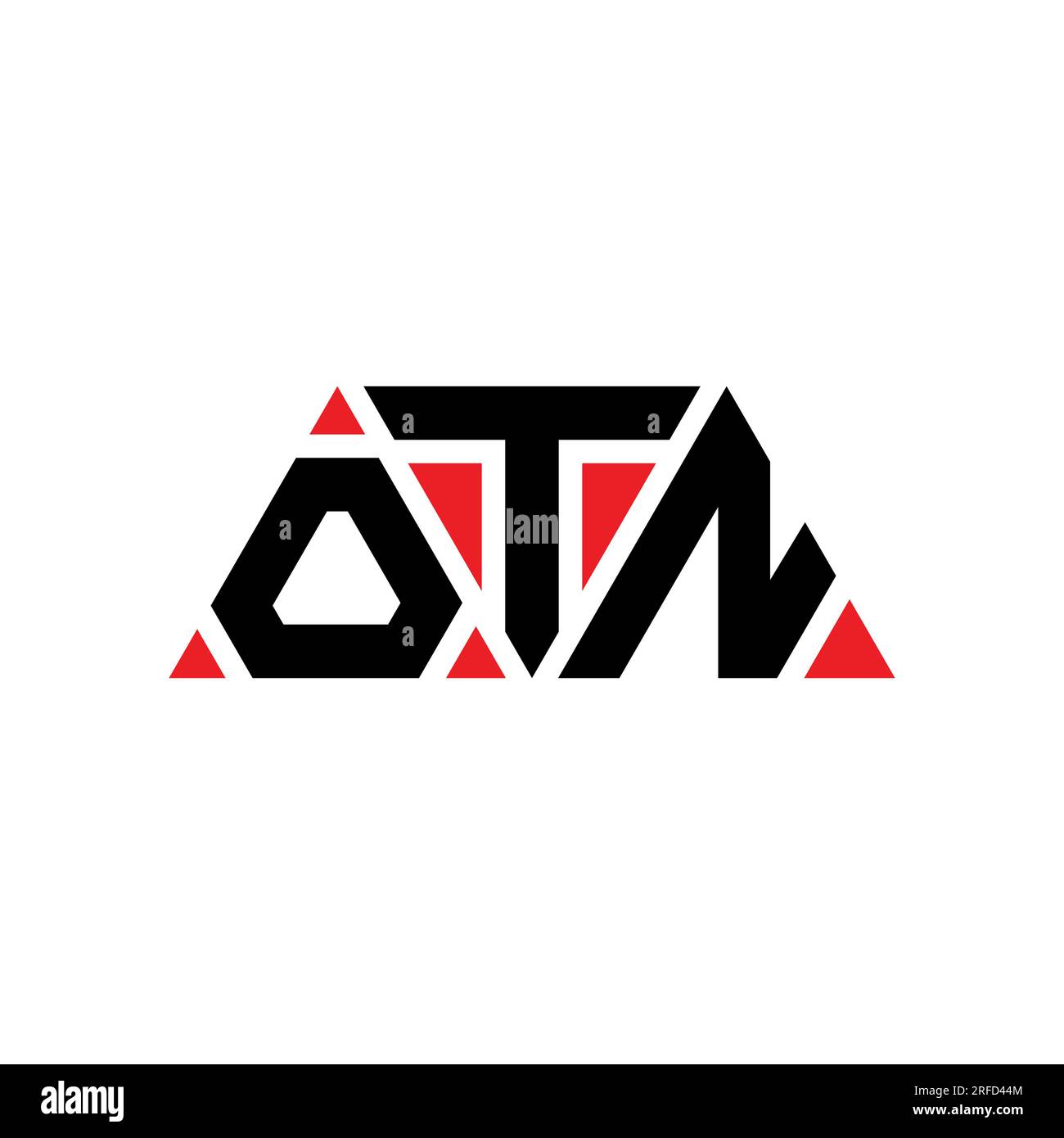 OTN triangle letter logo design with triangle shape. OTN triangle logo ...