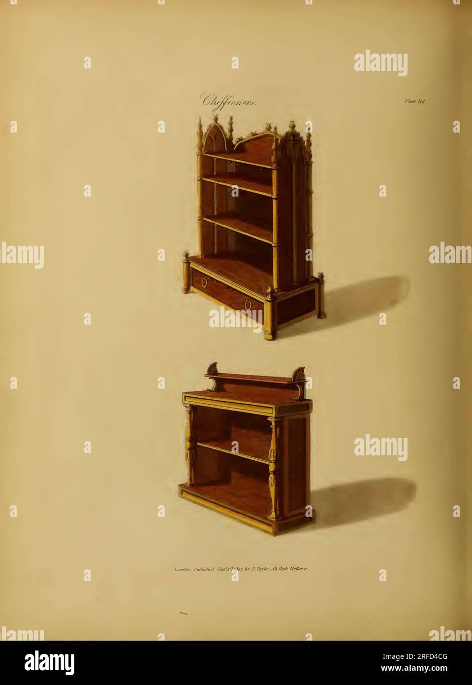 Collection of designs for household furniture and interior decoration ...