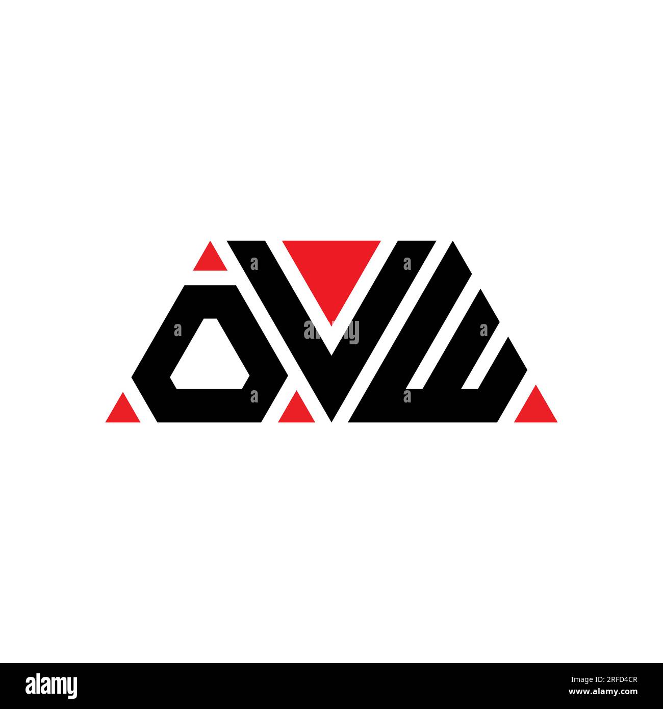 OVW triangle letter logo design with triangle shape. OVW triangle logo ...