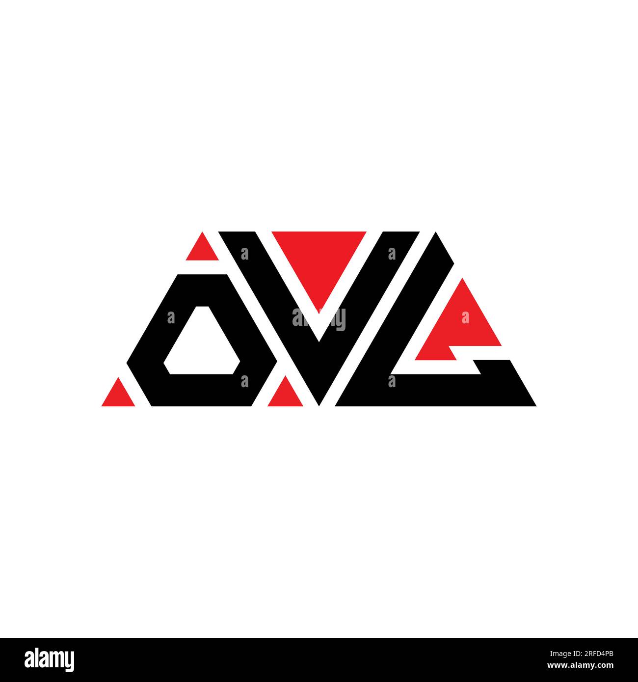 OVL triangle letter logo design with triangle shape. OVL triangle logo ...