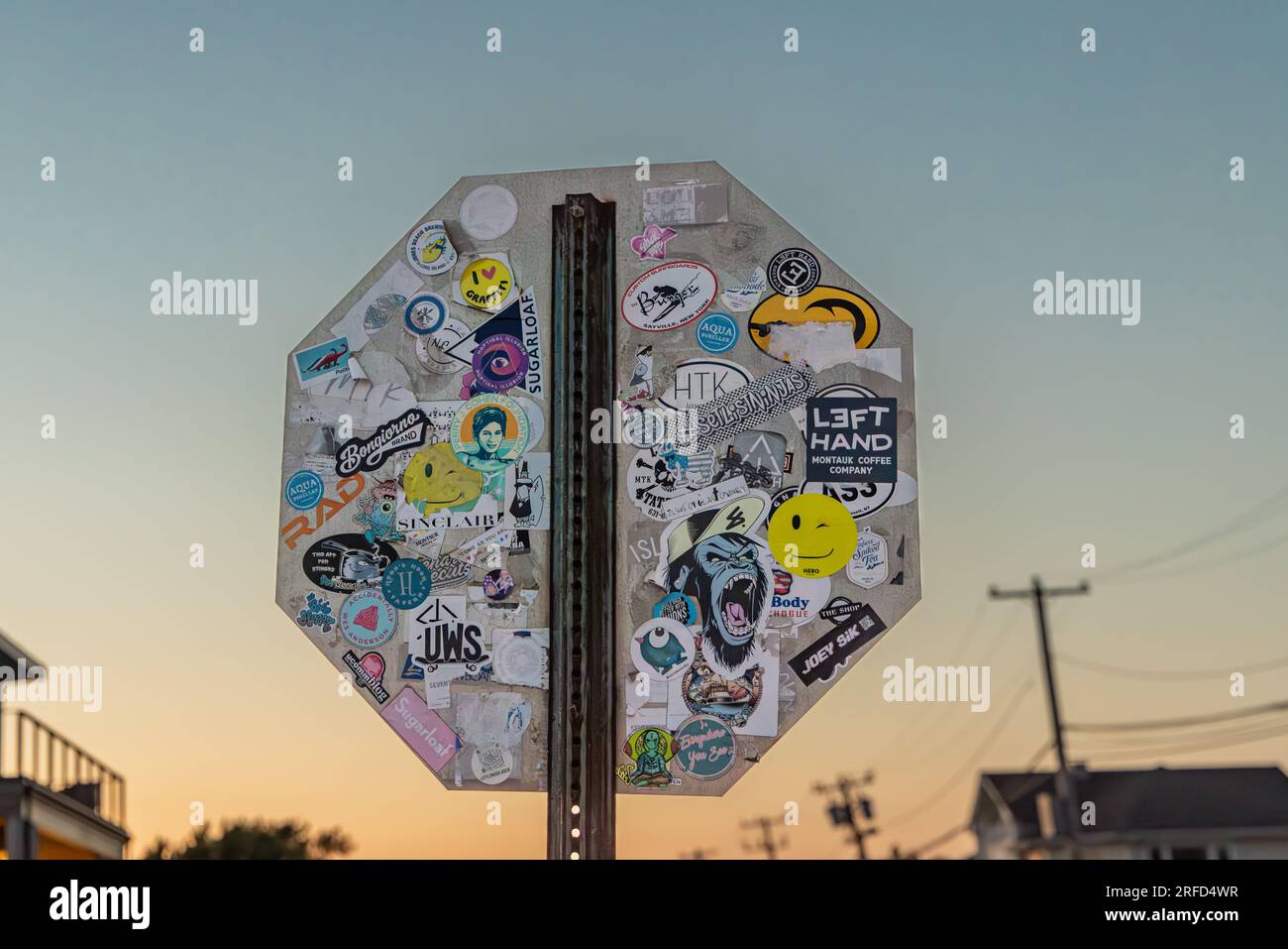 Stop sign stickers hi-res stock photography and images - Alamy