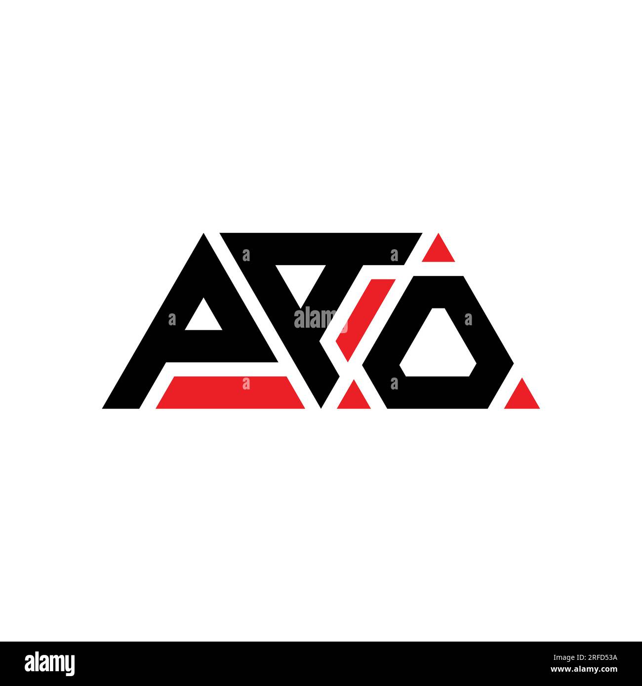 PAO triangle letter logo design with triangle shape. PAO triangle logo ...