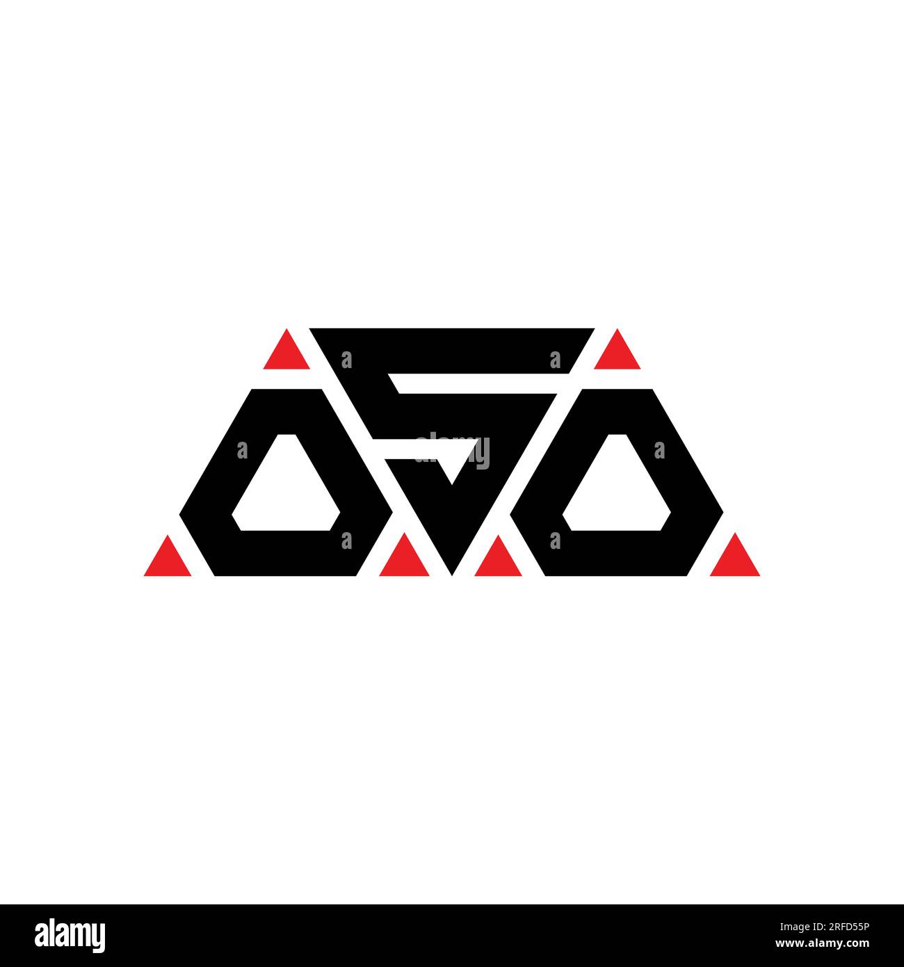 OSO triangle letter logo design with triangle shape. OSO triangle logo ...