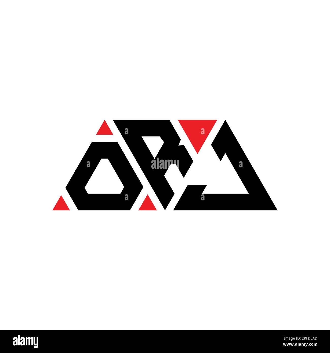ORJ triangle letter logo design with triangle shape. ORJ triangle logo ...