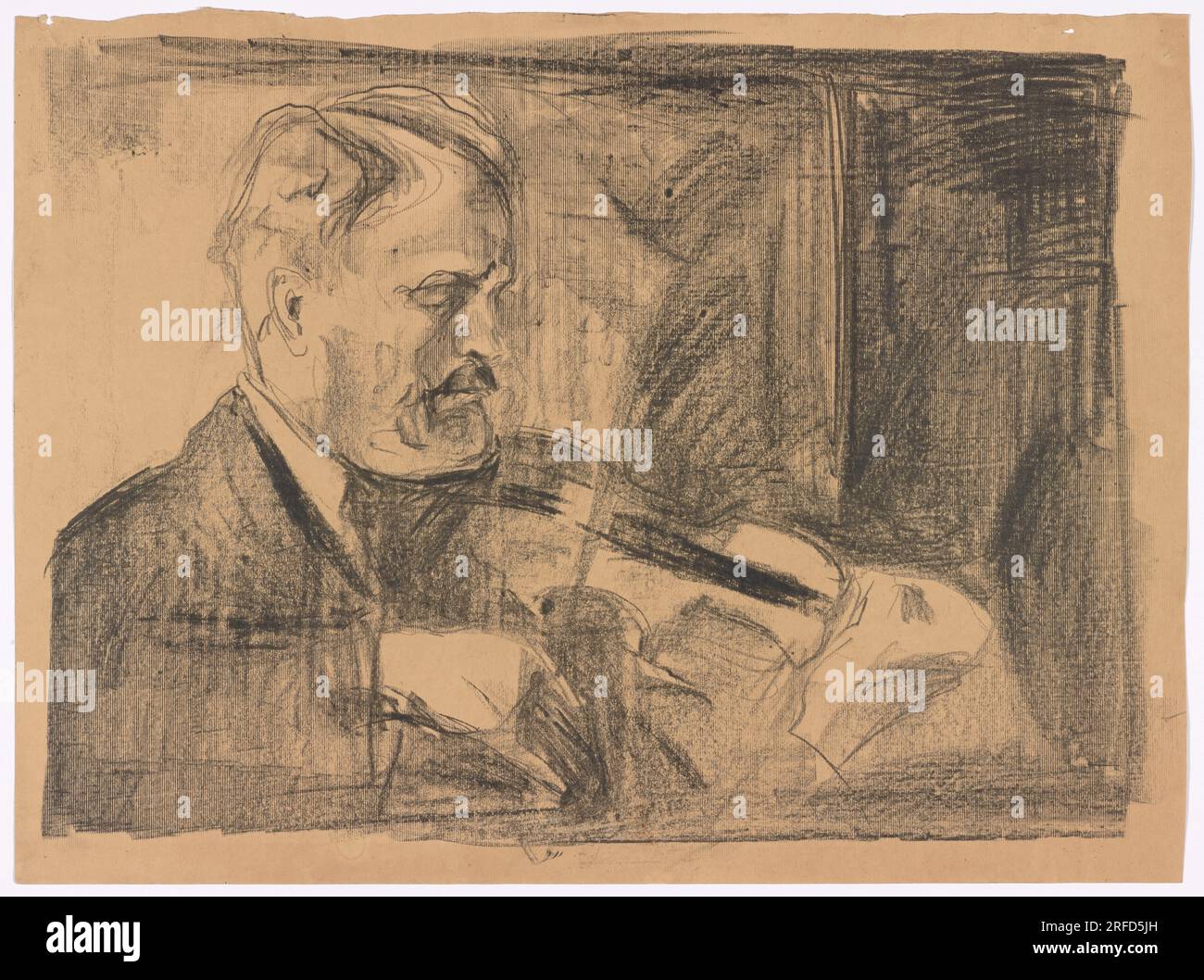 Original Drawing for "Arve Arvesen I" 1920 by Edvard Munch Stock Photo ...