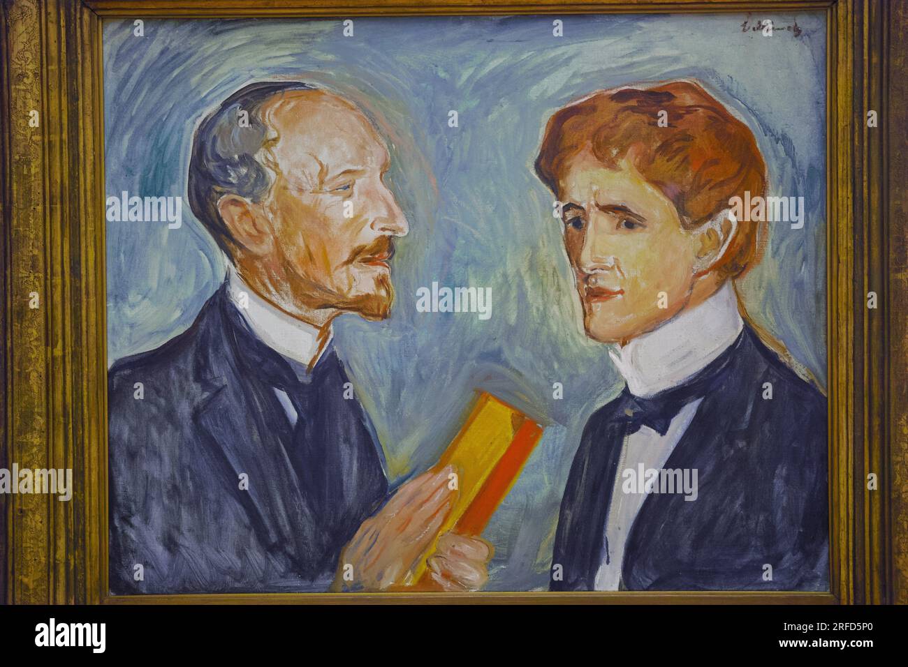 Albert Kollmann and Sten Drewsen 1901 by Edvard Munch Stock Photo - Alamy