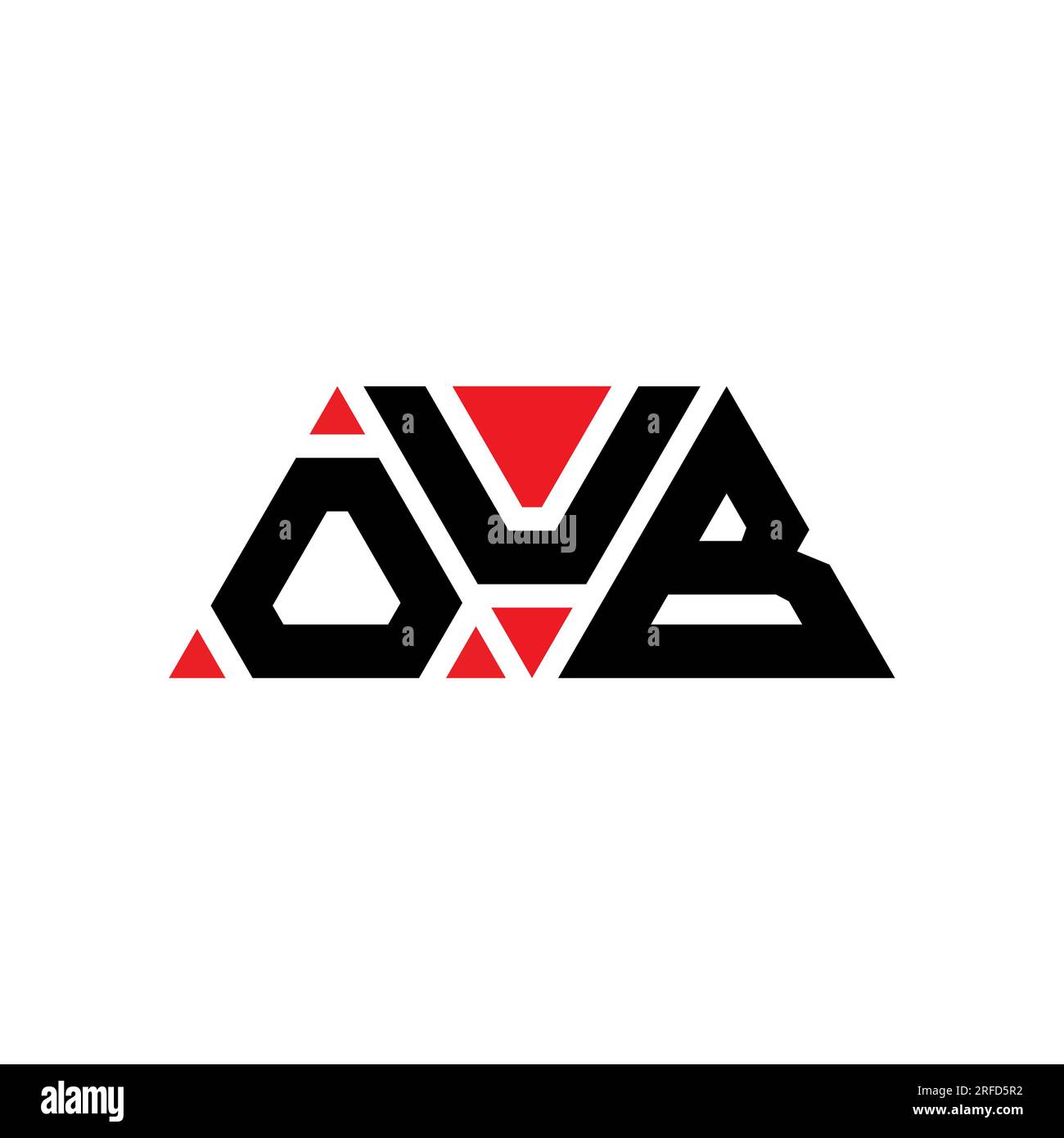 OUB triangle letter logo design with triangle shape. OUB triangle logo ...