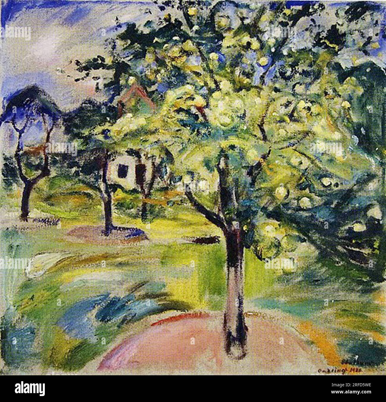 Apple Tree in the Garden at Ekely from 1928 until 1929 by Edvard Munch ...