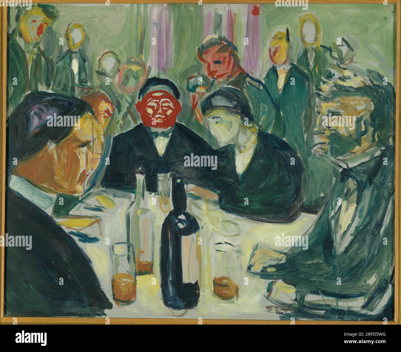 Around the Drinking Table 1920s by Edvard Munch Stock Photo - Alamy