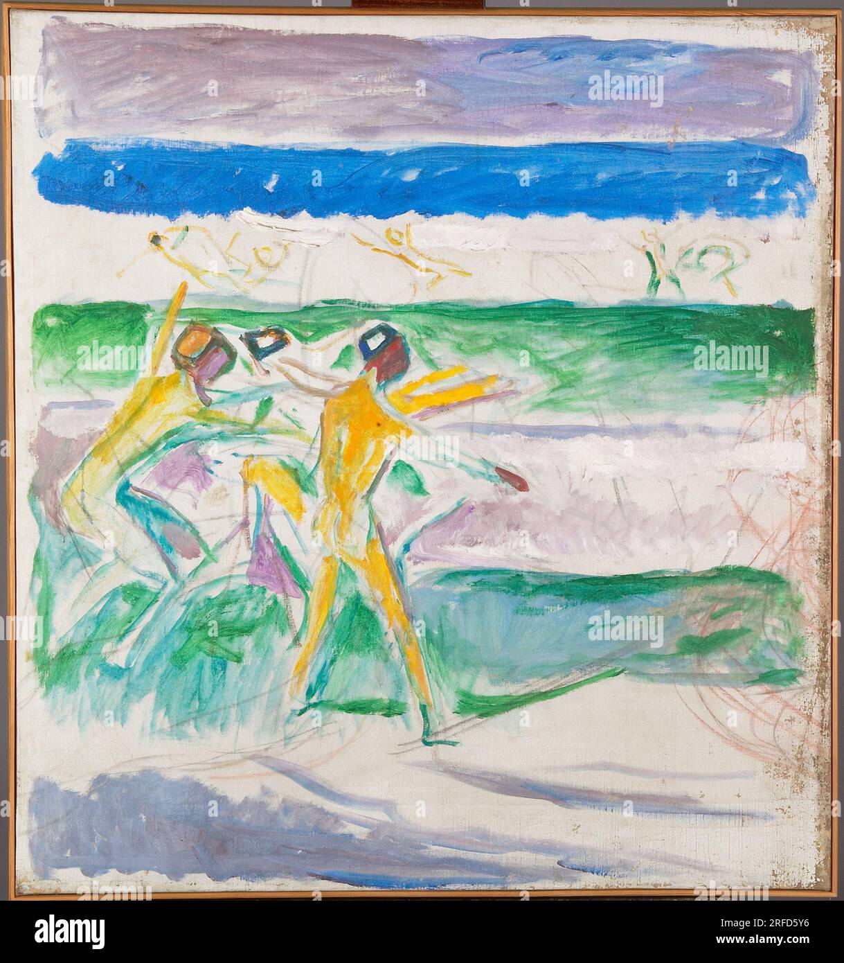 Bathers 1900s by Edvard Munch Stock Photo - Alamy