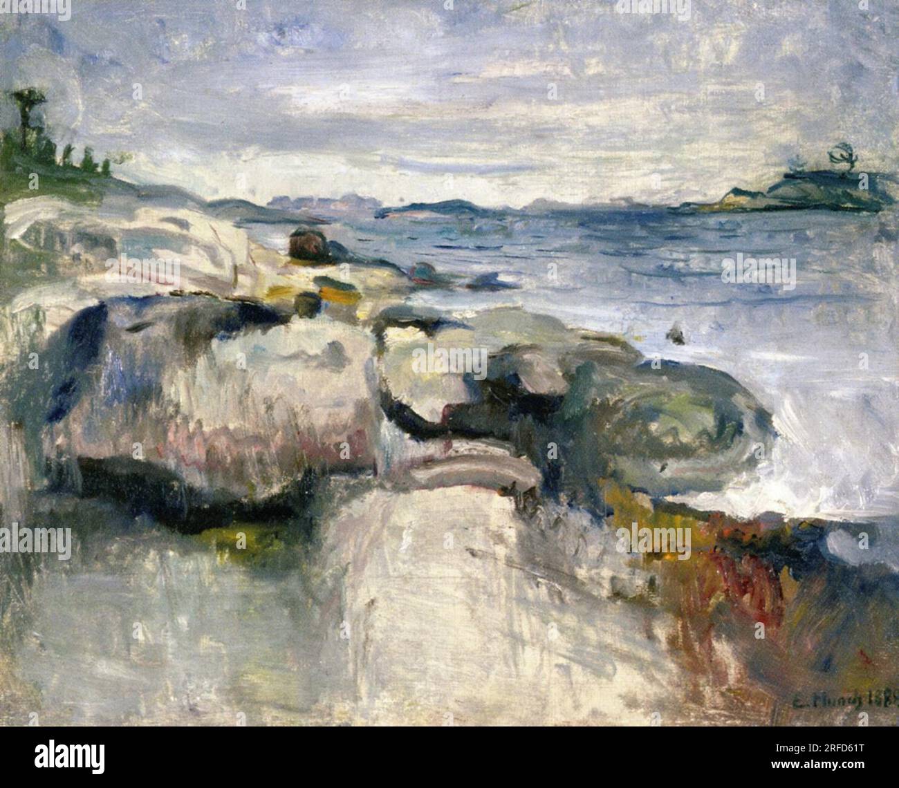 Beach 1888 by Edvard Munch Stock Photo - Alamy