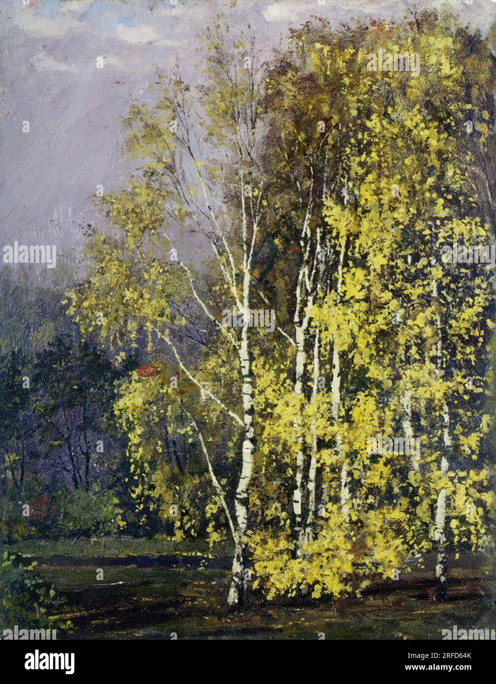 Birch Trees in the Autumn 1882 by Edvard Munch Stock Photo - Alamy