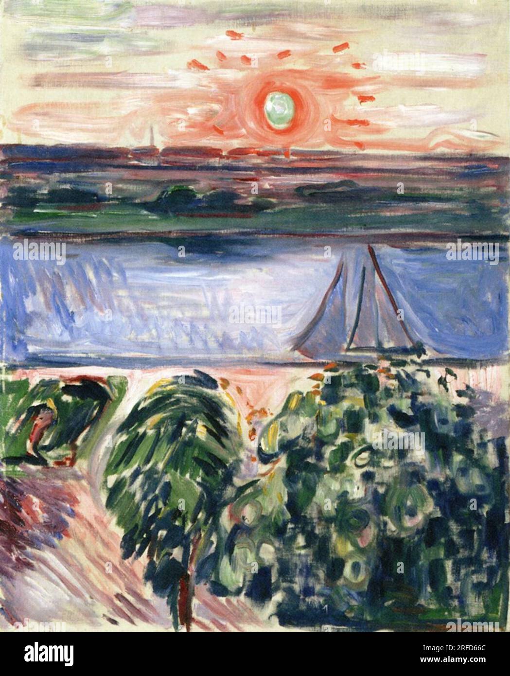 Canal at Sunset 1908 by Edvard Munch Stock Photo - Alamy