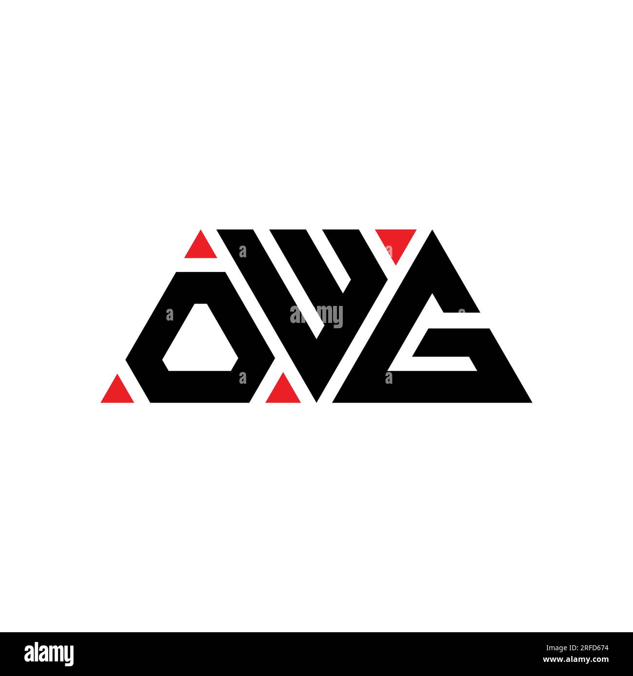 OWG triangle letter logo design with triangle shape. OWG triangle logo ...