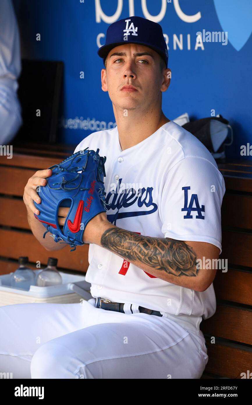 LOS ANGELES, CA - JUNE 04: Los Angeles Dodgers pitcher Bobby Miller (70 ...