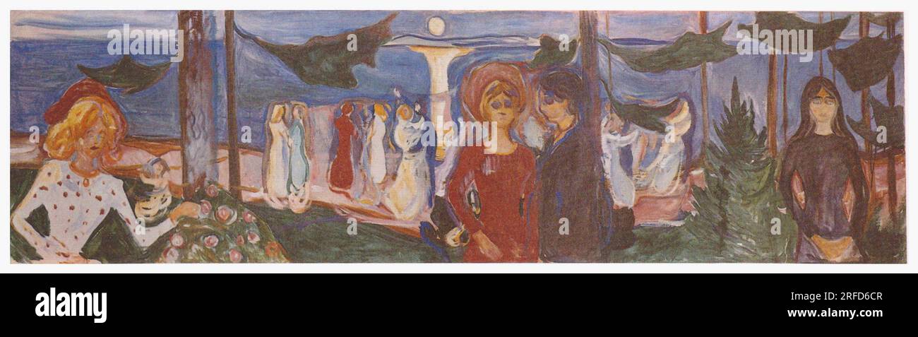 Dance on the Beach (The Linde Frieze) 1904 by Edvard Munch Stock Photo ...
