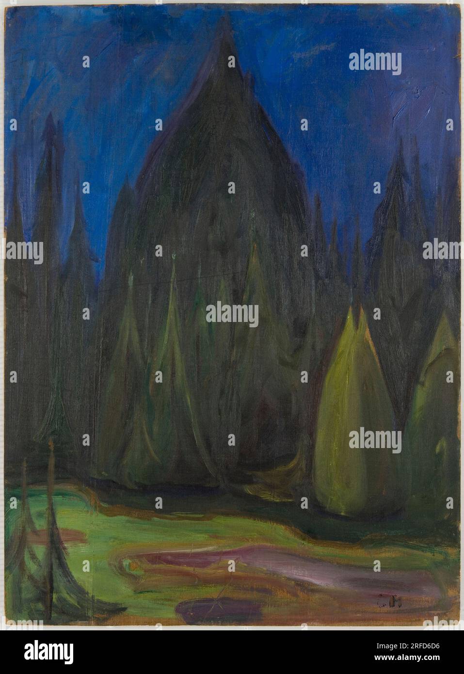 Dark Spruce Forest 1899 by Edvard Munch Stock Photo - Alamy