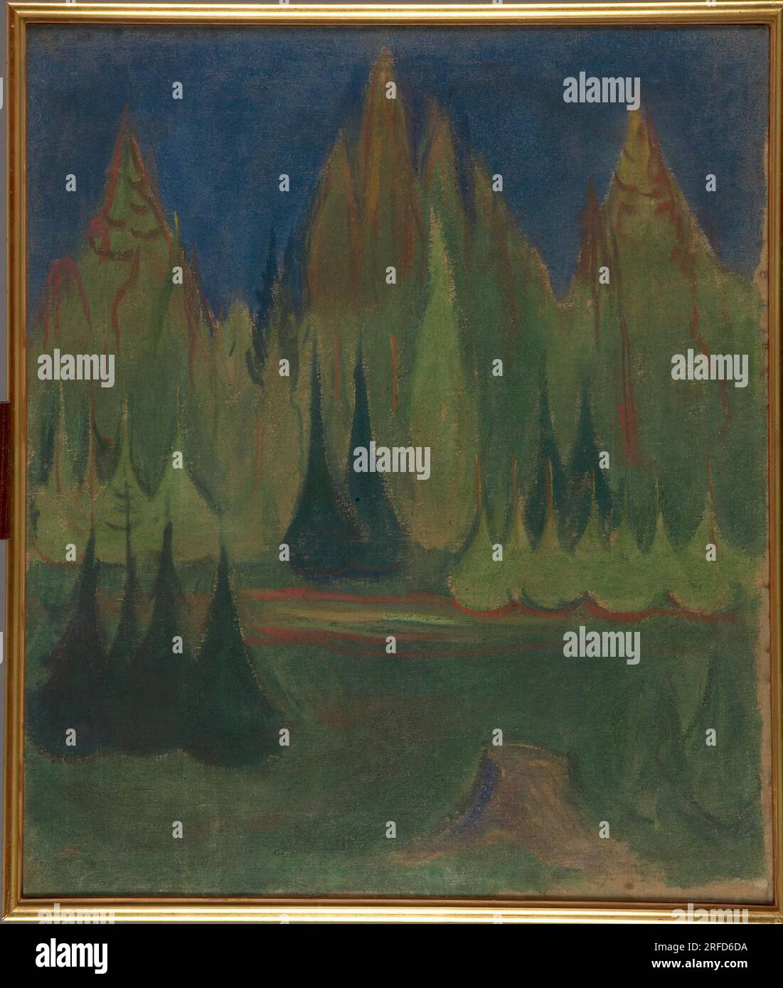 Dark Spruce Forest from 1899 until 1902 by Edvard Munch Stock Photo - Alamy