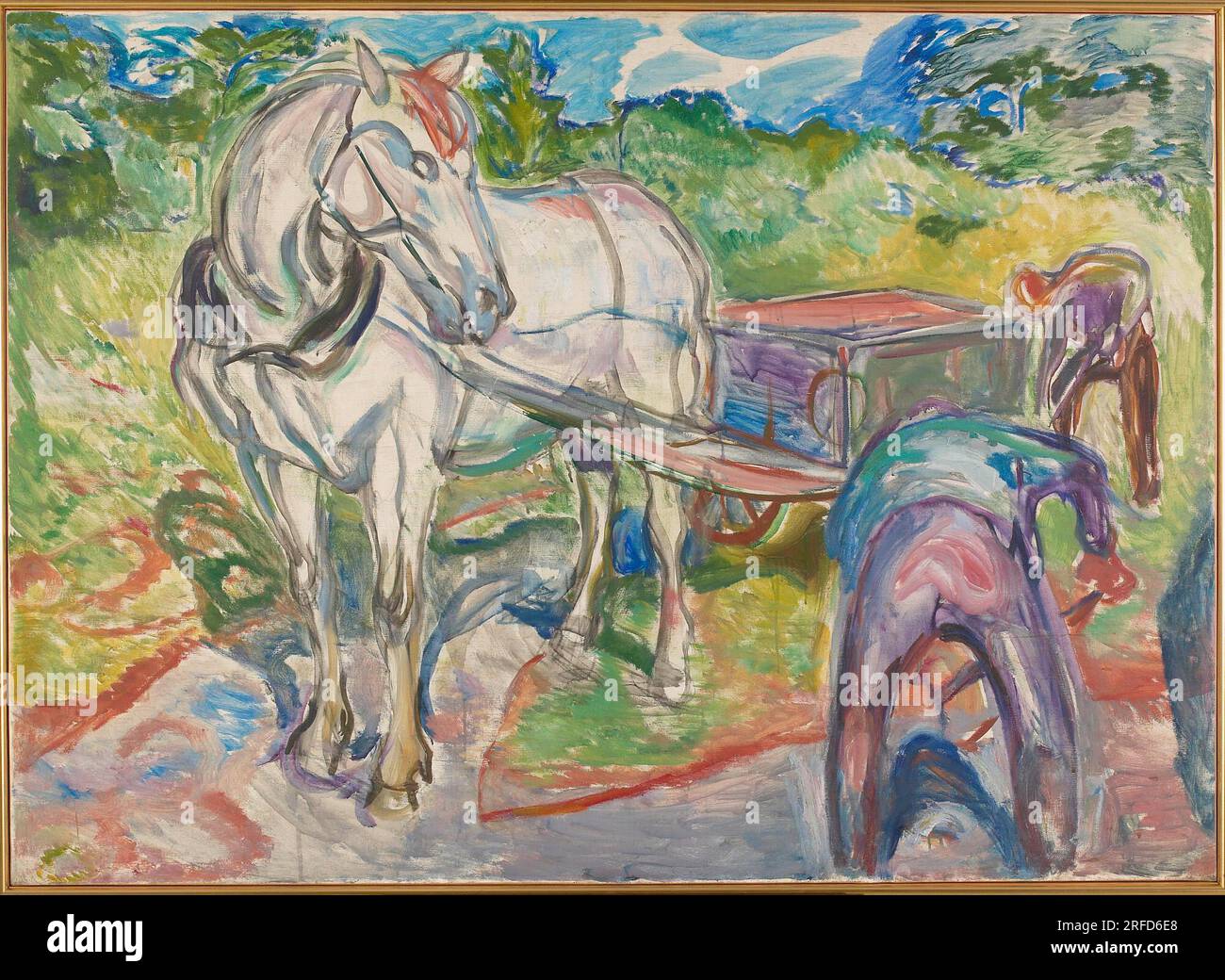 Digging men with horse and cart hi-res stock photography and images - Alamy