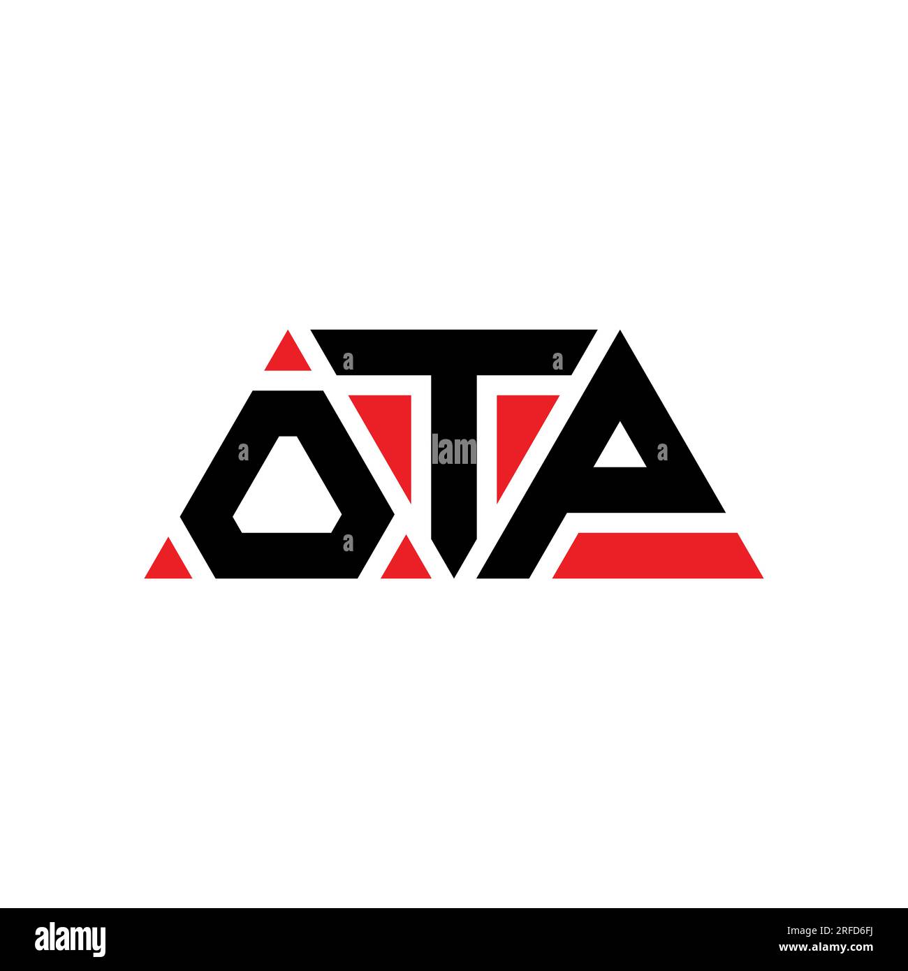 OTP triangle letter logo design with triangle shape. OTP triangle logo ...