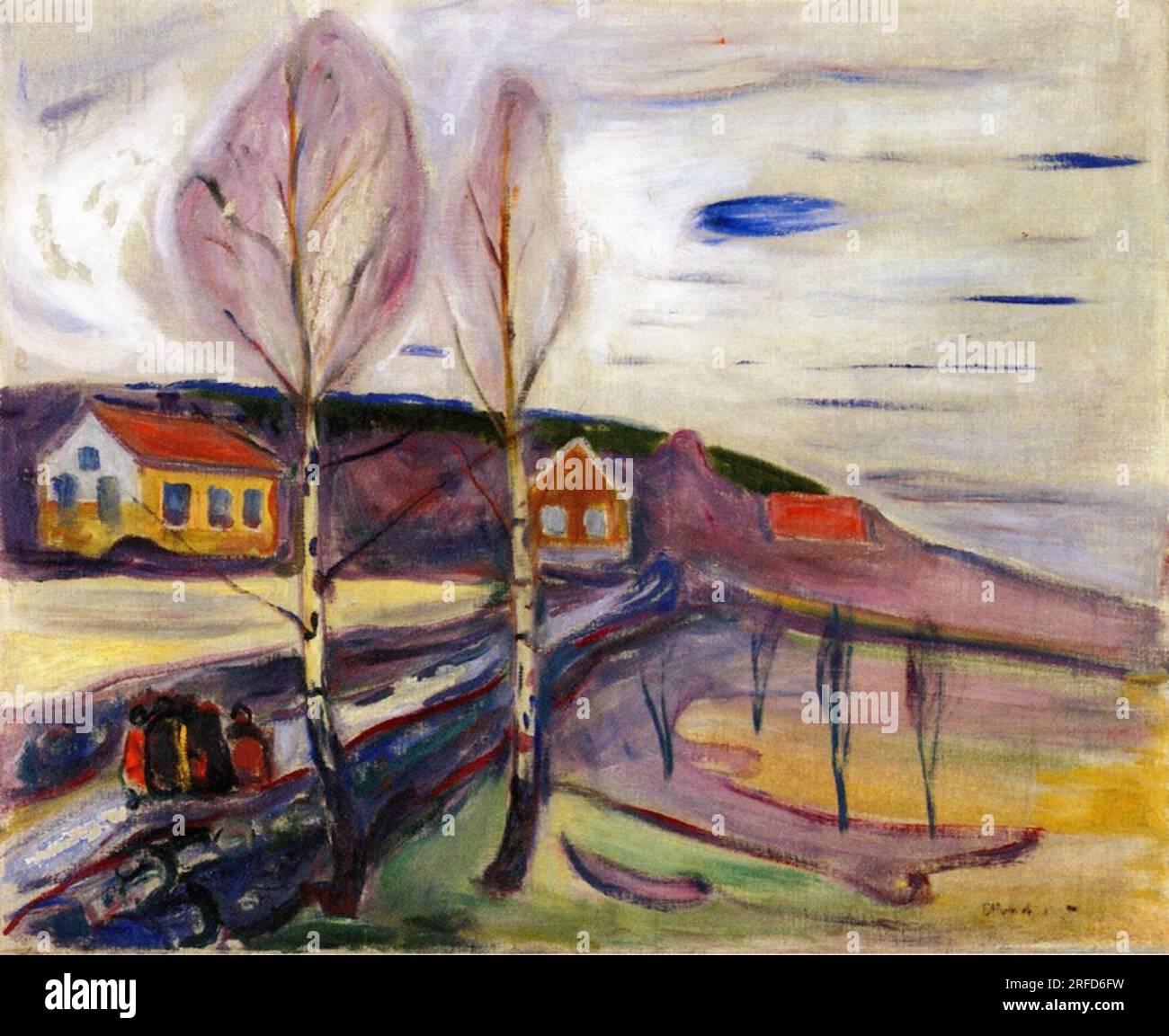 Early Spring in Åsgårdstrand 1905 by Edvard Munch Stock Photo - Alamy