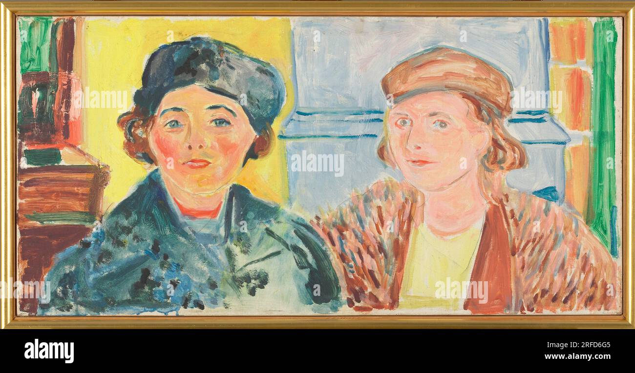 Ebba Ridderstad and Marika Pauli 1935 by Edvard Munch Stock Photo - Alamy