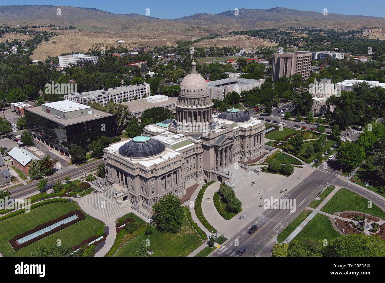 Aerial idaho state capitol building hi-res stock photography and images ...