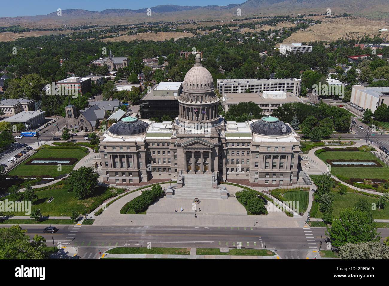 Aerial idaho state capitol building hi-res stock photography and images ...