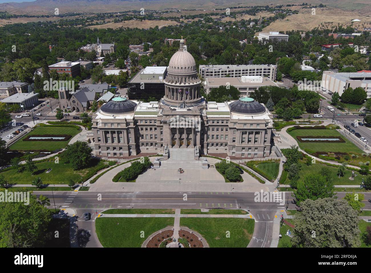 Aerial idaho state capitol building hi-res stock photography and images ...