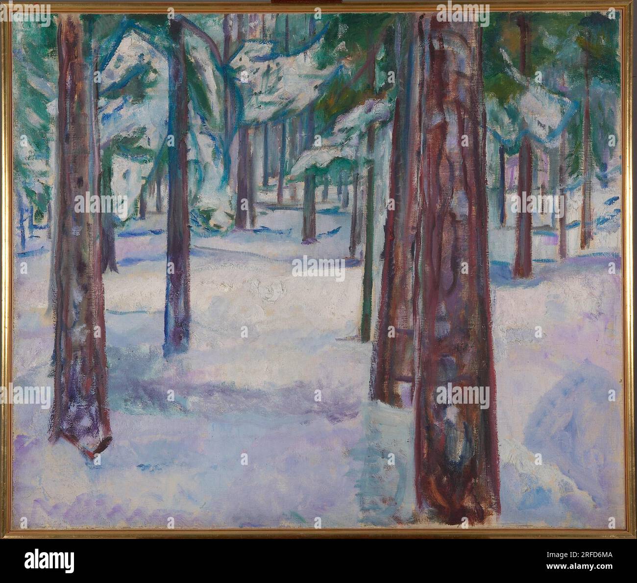 Forest in Snow 1912 by Edvard Munch Stock Photo - Alamy