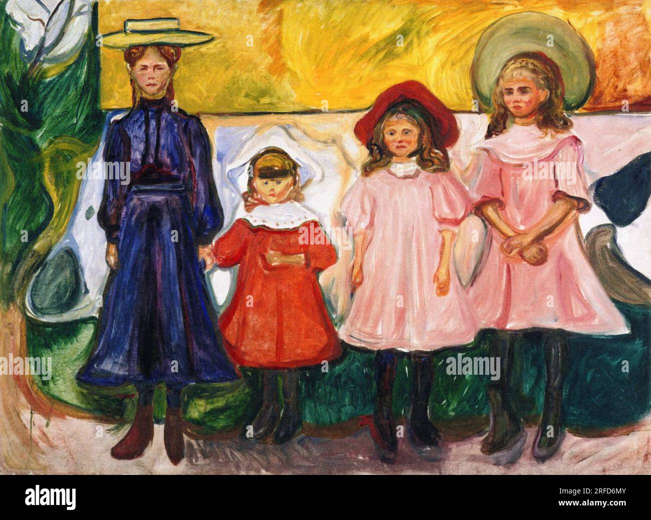 Four Girls in Åsgårdstrand 1903 by Edvard Munch Stock Photo - Alamy