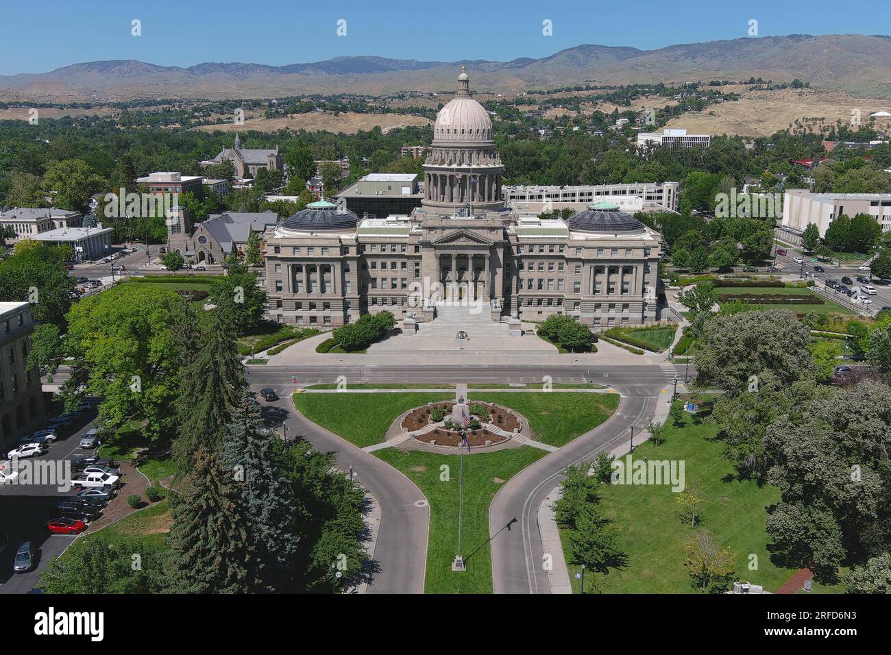 Aerial idaho state capitol building hi-res stock photography and images ...