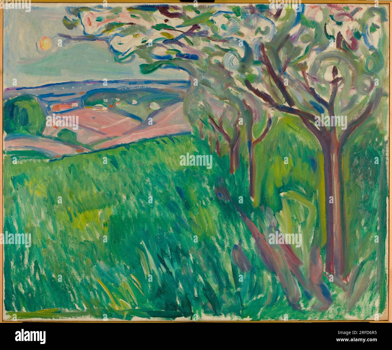 Fruit Trees in Blossom 1910s by Edvard Munch Stock Photo - Alamy